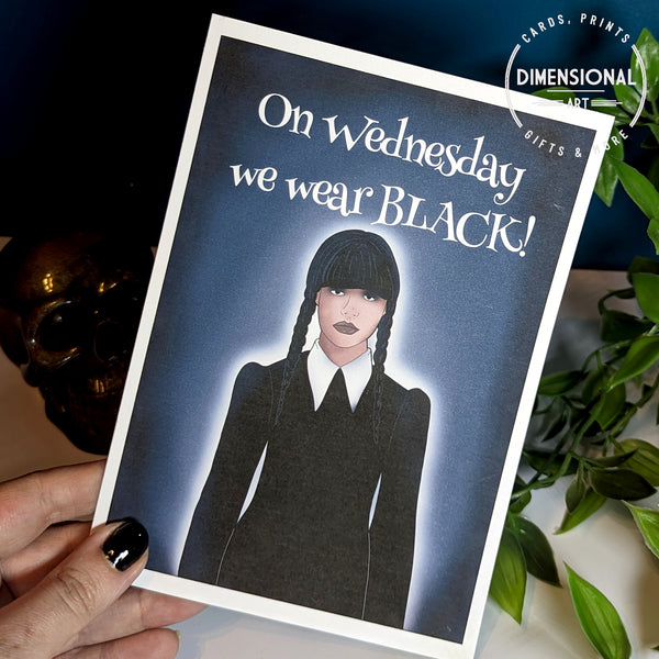 We only wear Back on Wednesdays Card – Dimensional Art